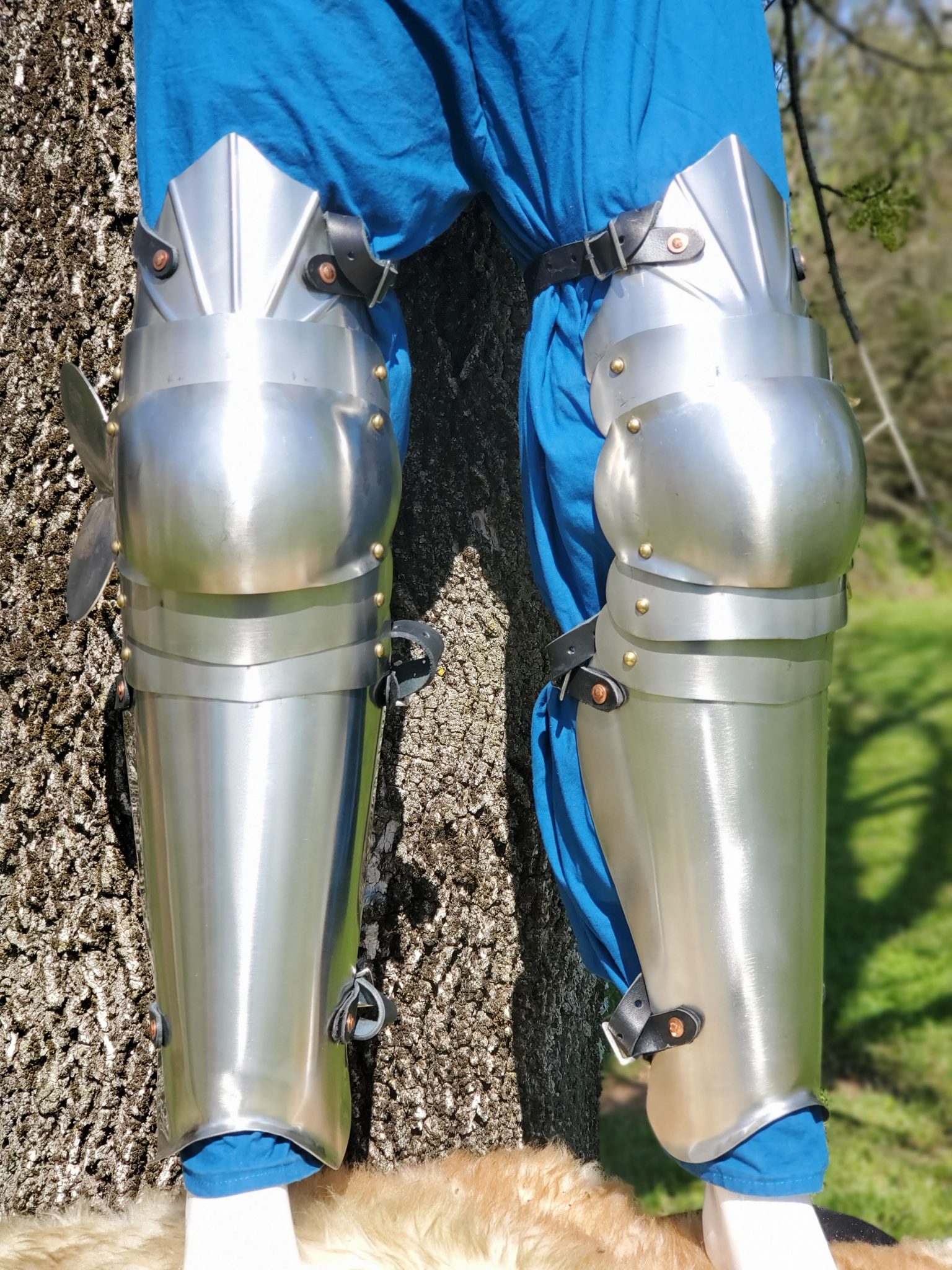 Stainless Steel Archer Greaves ~ creatively handmade by Red Falcon